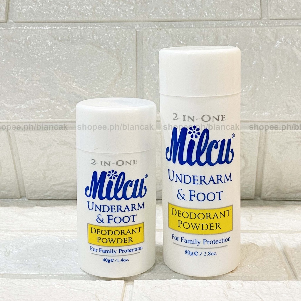MILCU UNDERARM AND FOOT POWDER 40G 80G (BEAUTY SECTION) | Shopee ...