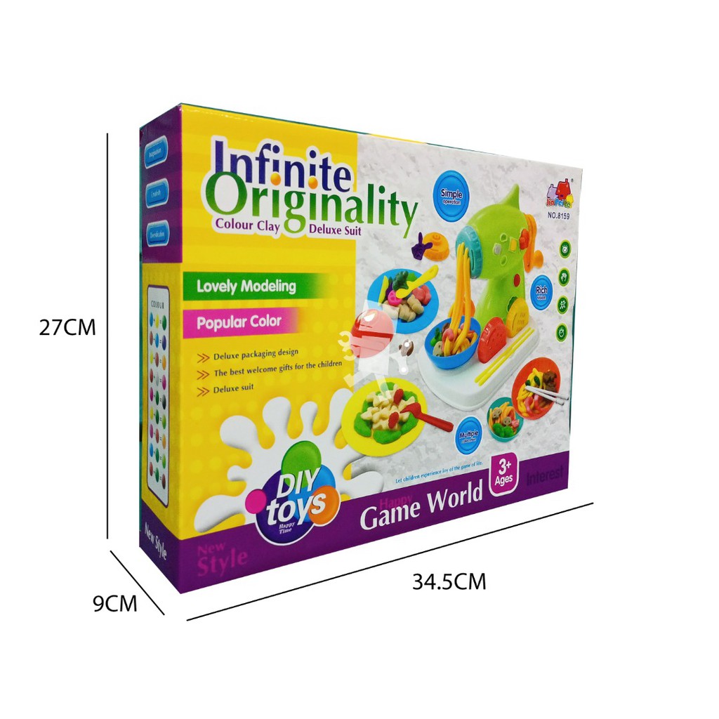 Kitchen Food Maker Wheat Mud Coloured Clay Dough Food Maker Toy Set ...