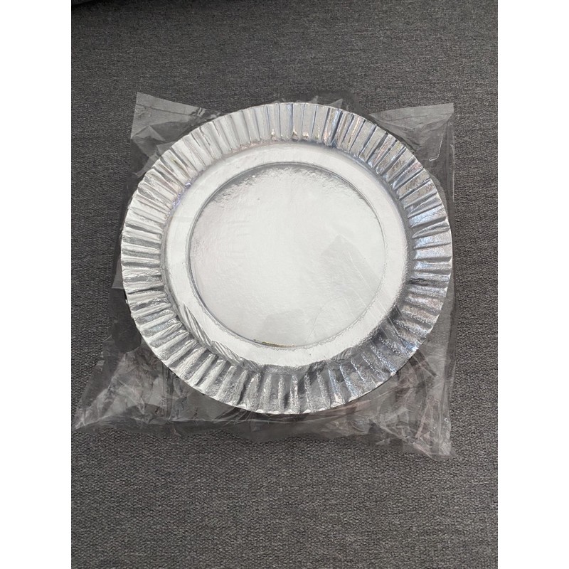 100 pcs | 9” Paper Plate Silver or White Laminated | Party Supplies ...