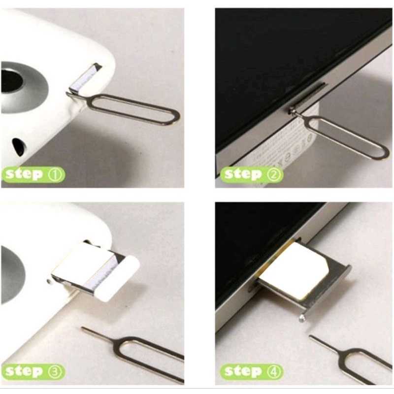 2 pcs Cellphone Sim Card Tray Ejector Pin Key Tool for Android Phone ...
