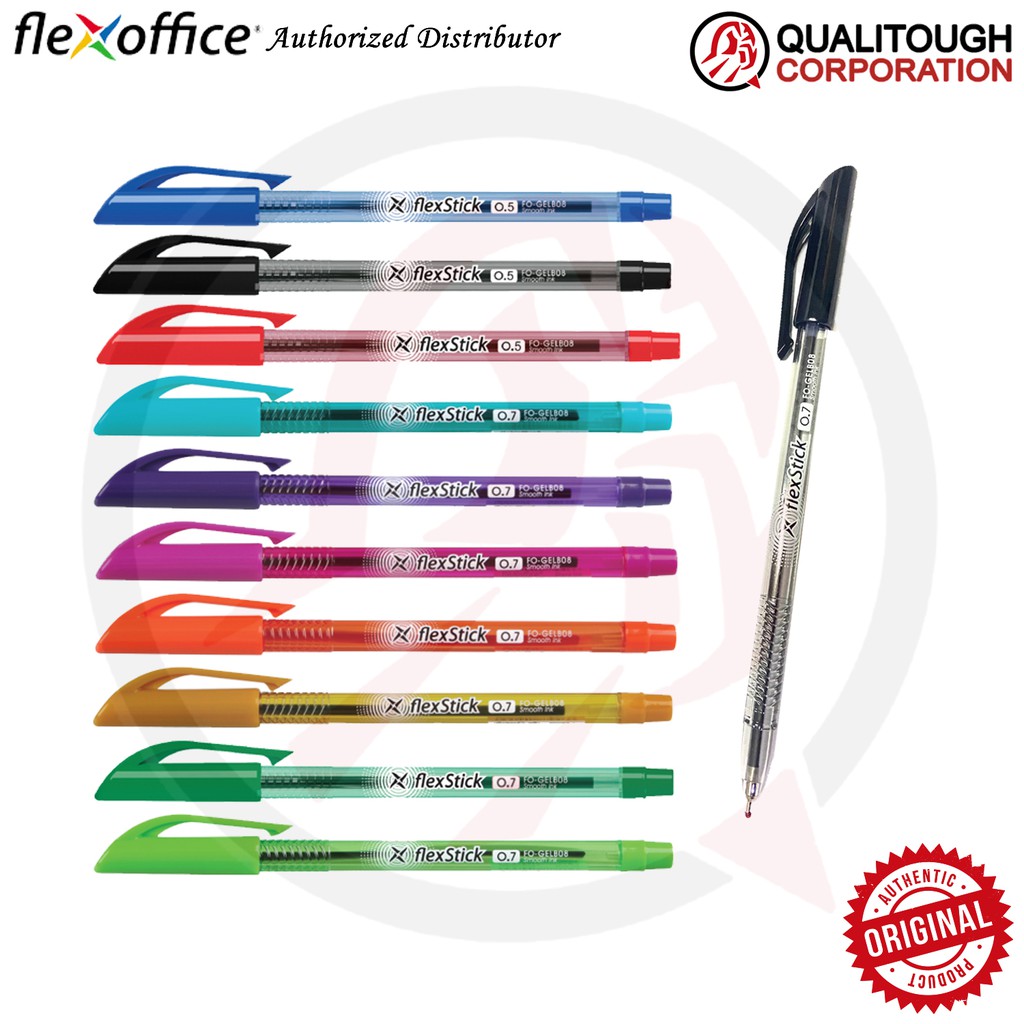 1 pc Flexstick colored gel ink ballpen 0.5 0.7 black blue red violet ...