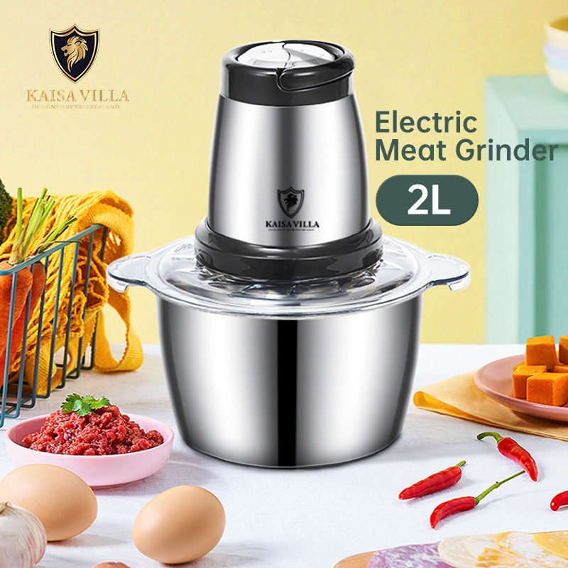 Kaisa Villa meat grinder electric 2L chopper and Meat grinder blender food processor meat ...