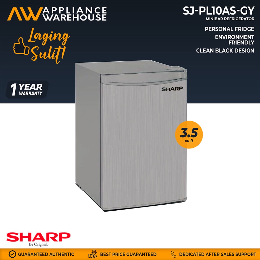 Sharp Mini Fridge Personal Refrigerator SJ-PL10AS-GY 3.5 cuft | Shopee ...