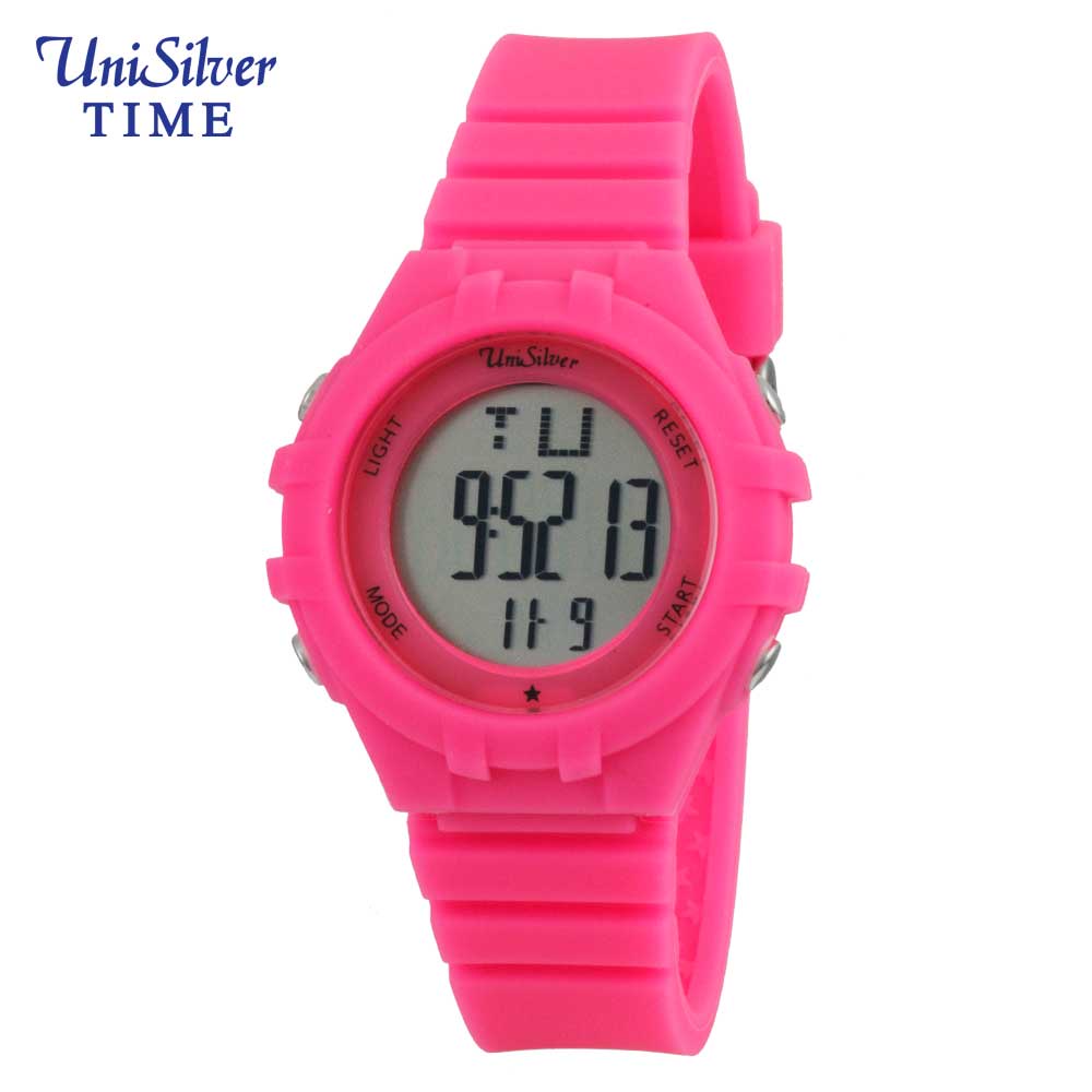 UniSilver TIME Men's Pink Digital Rubber Watch KW4405-1005 | Shopee ...