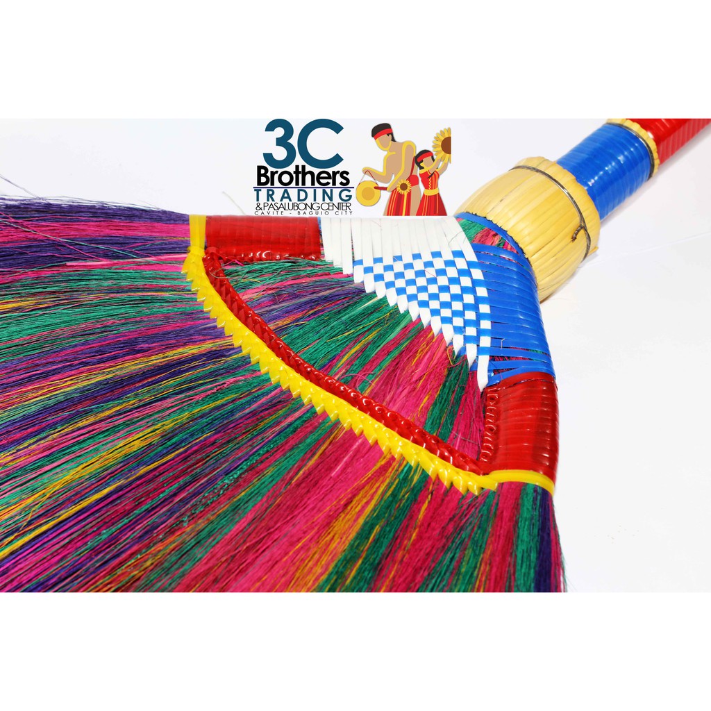 Rainbow Colorful Baguio Walis Tambo Soft Broom | Shopee Philippines