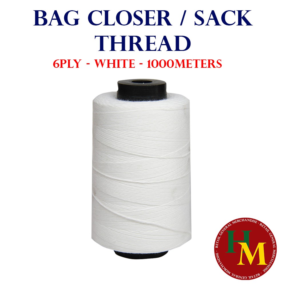 Bag Closer [ON-HAND] / Sack Thread - 6ply - White - 180Grams / 1000 ...