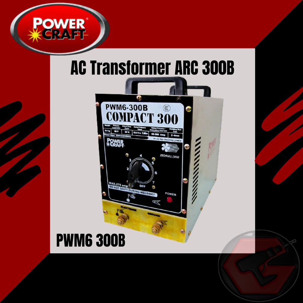 POWER CRAFT PWM6 300B AC TRANSFORMER ARC | Shopee Philippines