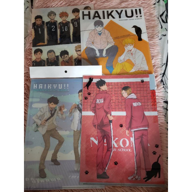 Haikyuu official L holder / folder back to back | Shopee Philippines