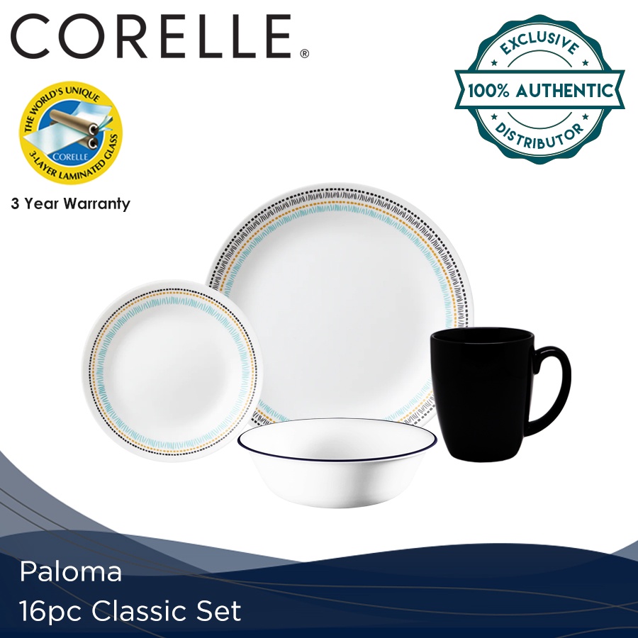 Corelle 16pc Classic Set Paloma | Shopee Philippines