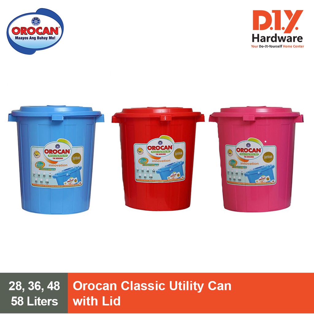 Orocan Classic Utility Can with Lid 28 | 36 | 48 | 58 Liters | Shopee ...