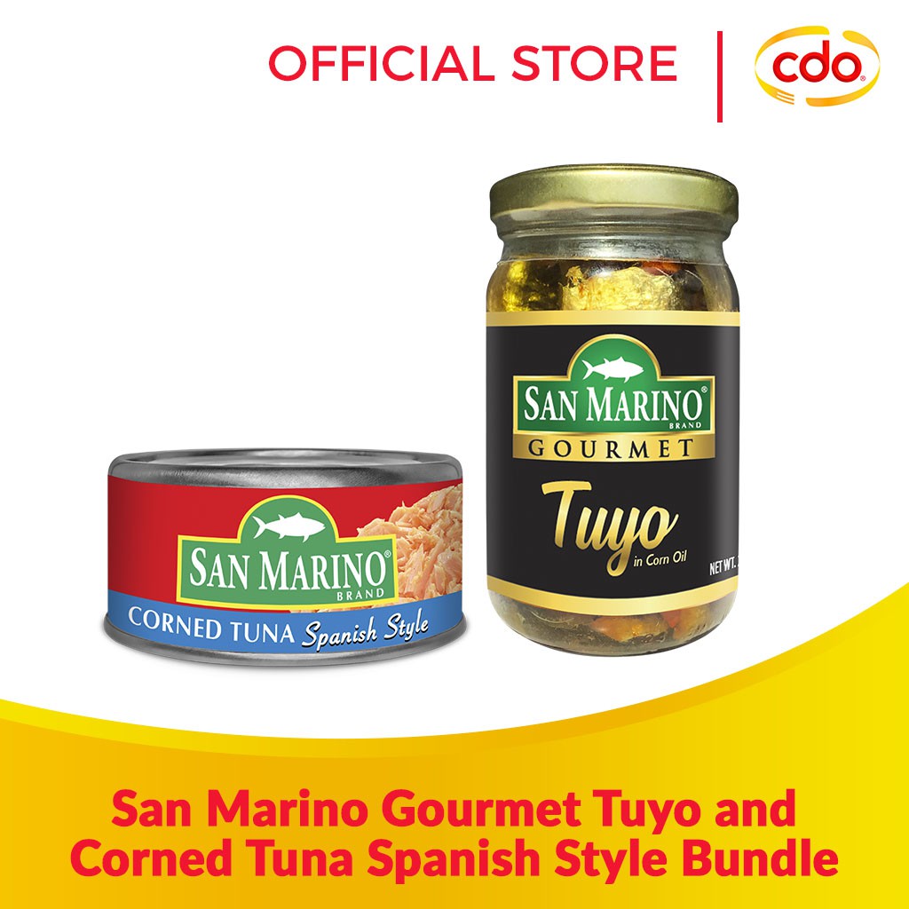 SAN MARINO Gourmet Tuyo 220g and Corned Tuna Spanish Style 180g Bundle | Shopee Philippines