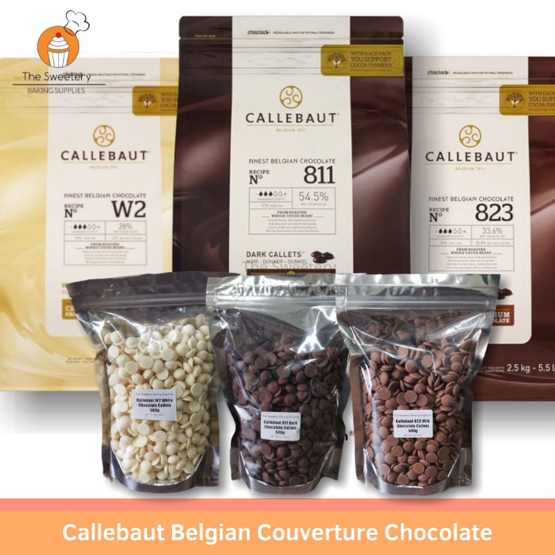 Callebaut Belgian Couverture Chocolate Callets 500g (w/insulation foam ...