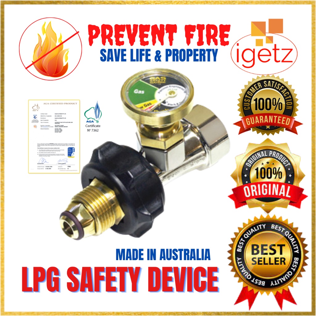 Original LPG Anti Leakage Device, LPG Safety Breaker with Gauge ...