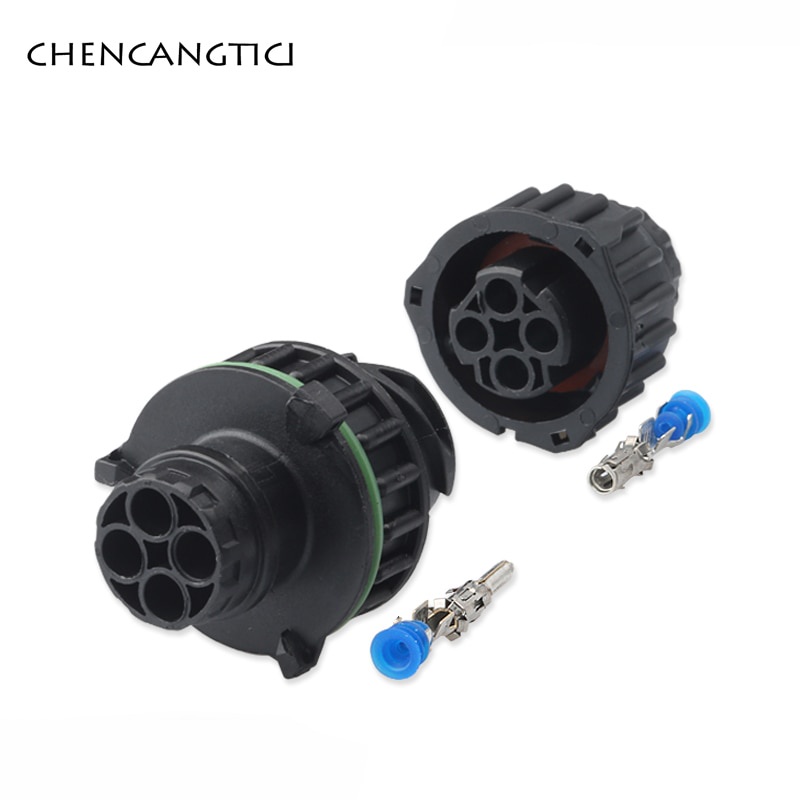 2 Sets 4 Pin Way Tyco Round HOWO A7 Odometer Speed Sensor Plug Car ...