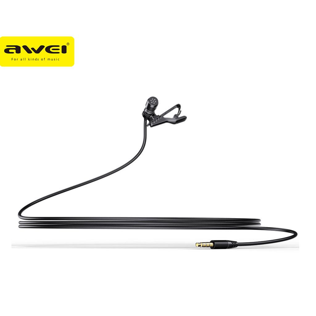 Awei MK1 3m Wired Clipper Microphone Cable Live Broadcast,Interview ...