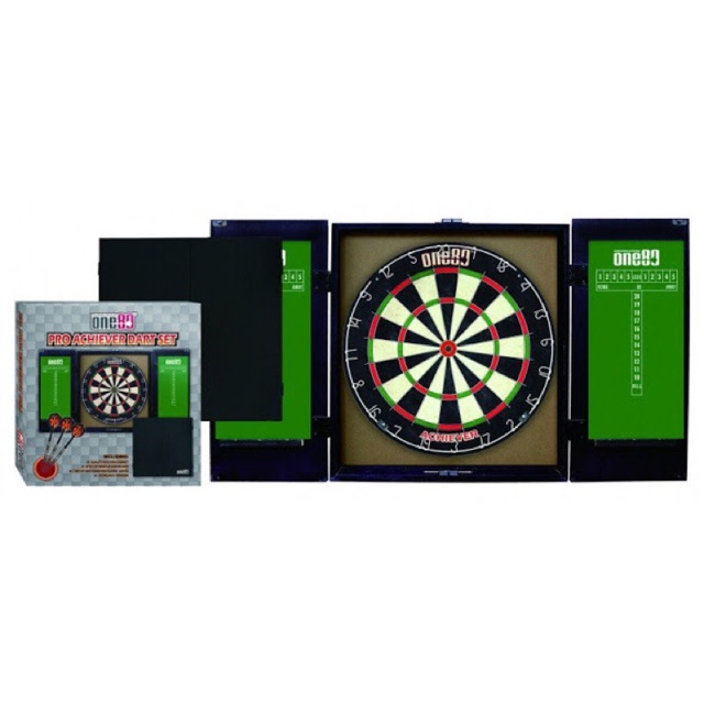 One80 Dartboard set with dart pins & cabinet board | Shopee Philippines