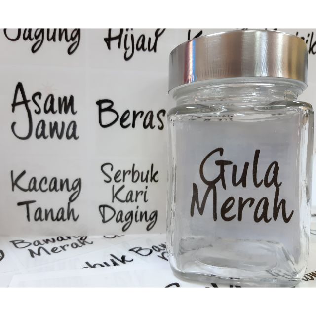 Waterproof TRANSPARENT STICKER For TUPPERWARE Cooking Material Labels ...