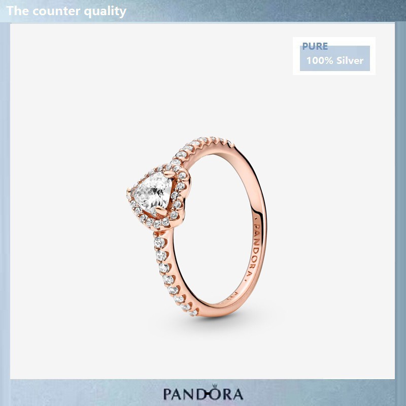 Original s925 sterling silver Sparkling Elevated Heart Ring | Shopee ...