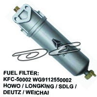 FUEL FILTER: KFC-50002 WG9112550002 HOWO / LONGKING / SDLG / DEUTZ ...