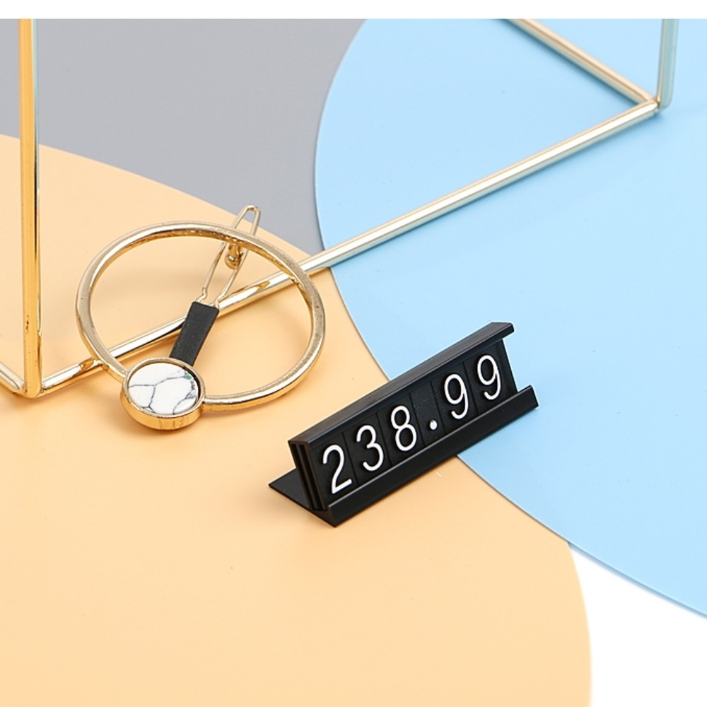 Aluminum Frame Jewelry Numeral Pricing Cube Sign Adjustable Number ...