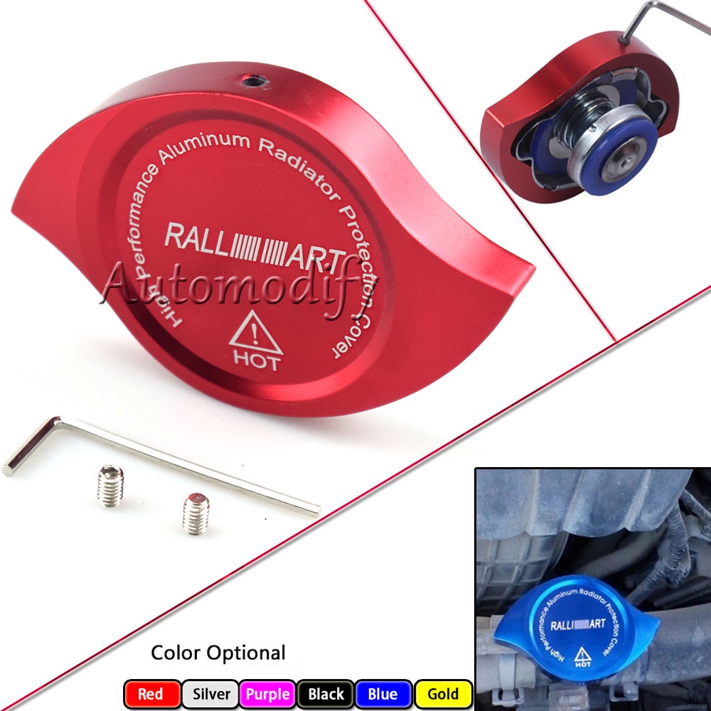 Universal Ralliart Racing Radiator Cap Cover For Mitsubishi Cars 5 ...