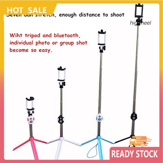Extendable Handheld Selfie Stick Tripod Bluetooth Remote Shoot For All