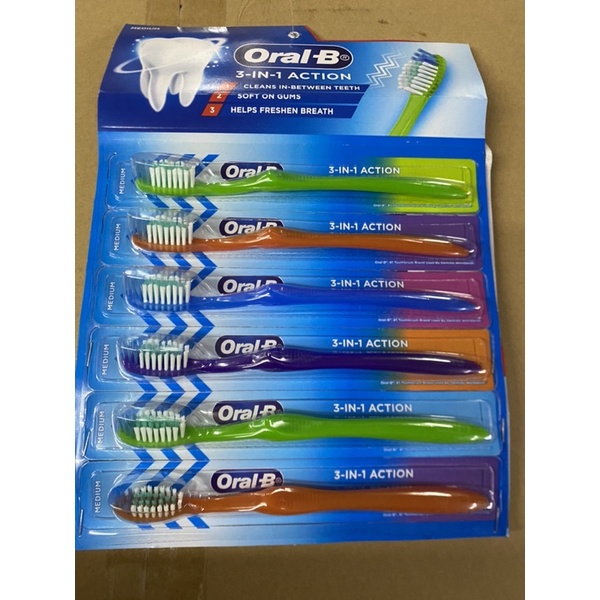 ORAL-B Shiny Clean/3 in 1 Action Toothbrush WHOSALE ,6PCS&12PCS ...