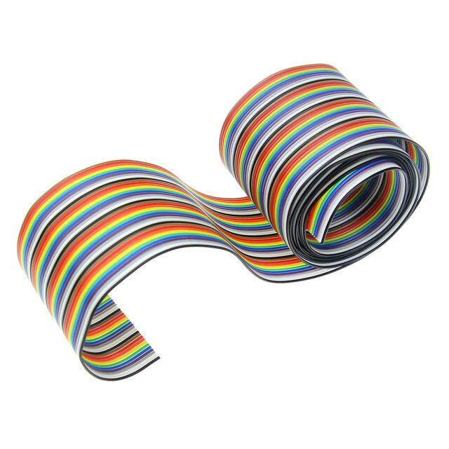1 Meter/Lot 20 Pin Flat Color Rainbow Ribbon Cable Wire Stranded ...
