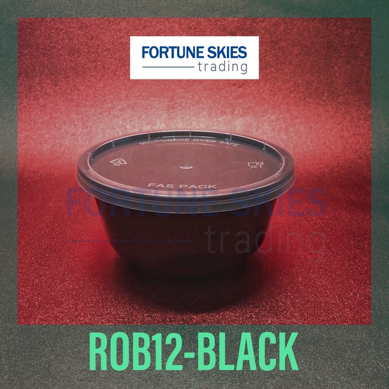 Fas Pack ROB12 BLACK (10 pc/pack) Microwavable Container | Shopee ...