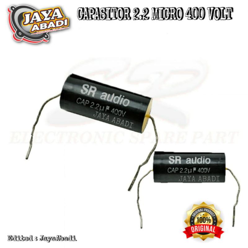 Elco/capasitor 2.2uf/400V SR Audio Capacitor 2.2 Micro 400V | Shopee ...