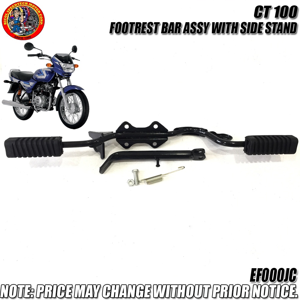CT 100 FOOTREST BAR ASSY WITH SIDE STAND (EF000JC) | Shopee Philippines