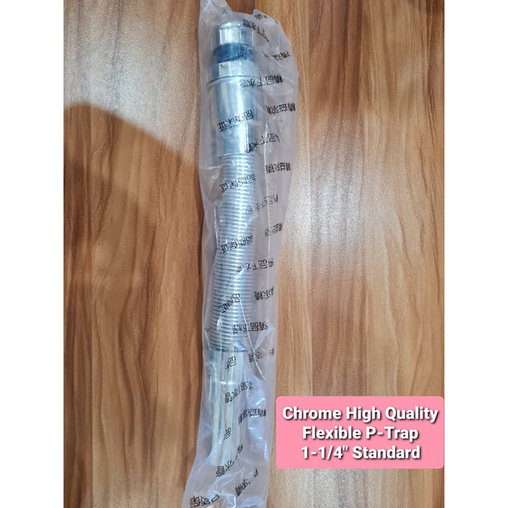 Flexible P-Trap 1-1/4" Complete Set / Flexible Chrome Ptrap Drain for ...