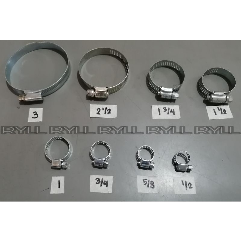 Hose Clamp/ Hose Clip Galvanized G. I. (3pcs) | Shopee Philippines