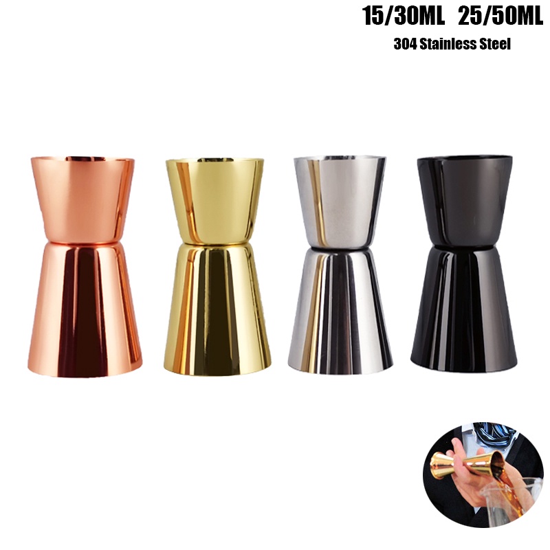 15-30ml 25-50ml 1PCS Stainless Steel Double Jigger Cocktail Measuring ...