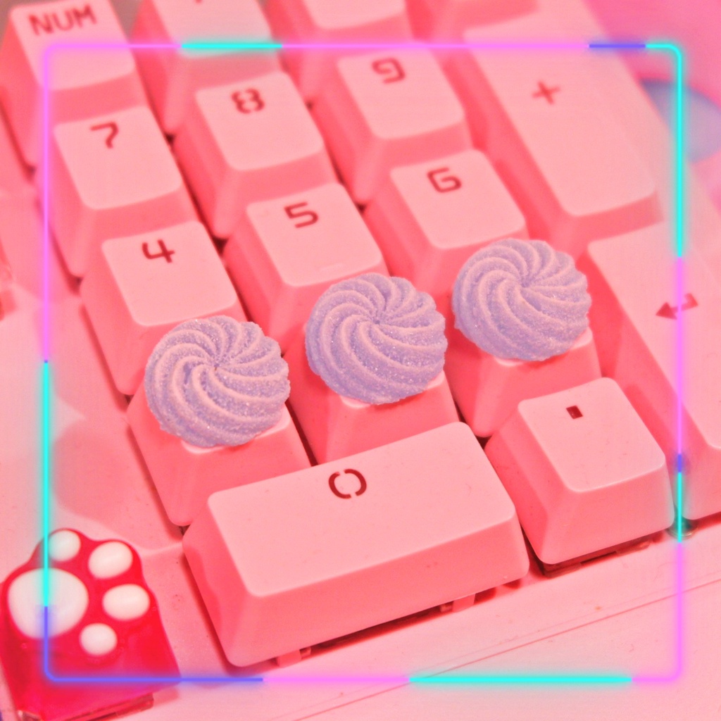 Swirl Candy Artisan Kawaii Keycaps for Mechanical Keyboard | Shopee ...