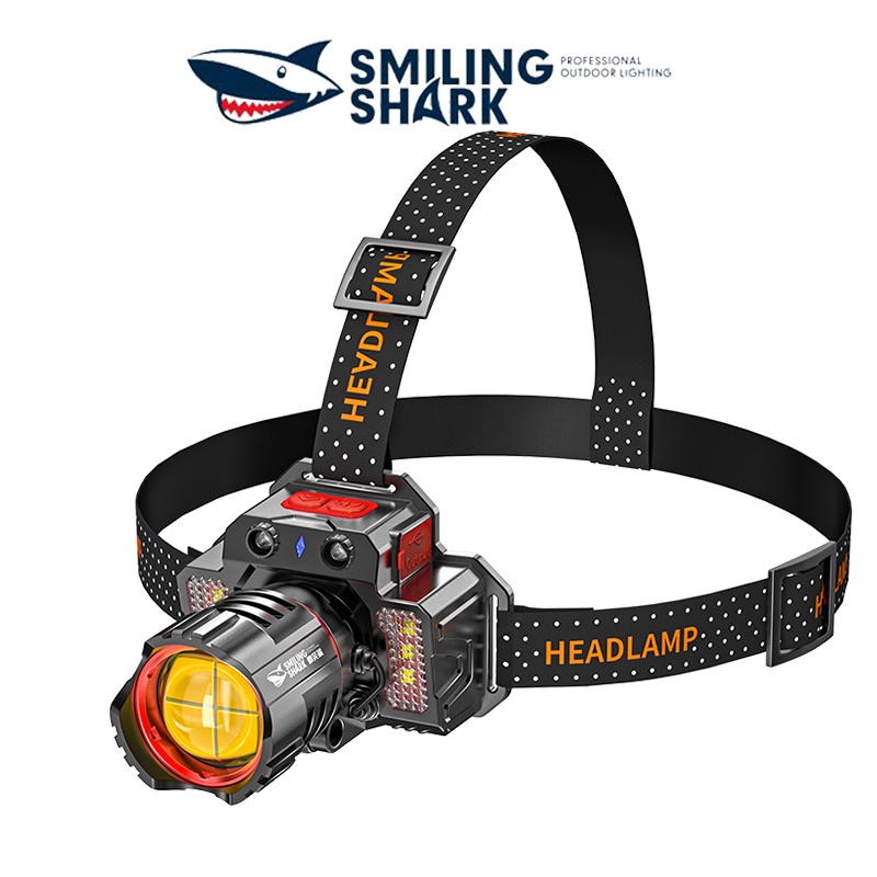 Smiling Shark Original Headlamp Led Headlight Xhp100 Fishing Usb ...