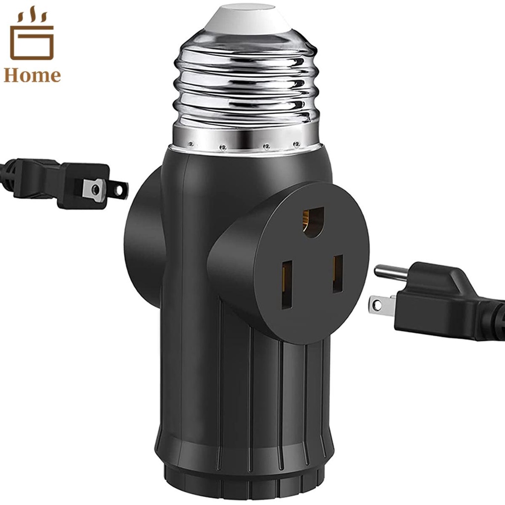 Light Socket 1250W Heat Resistant E26 to 2/3 Prong Outlet Flame ...