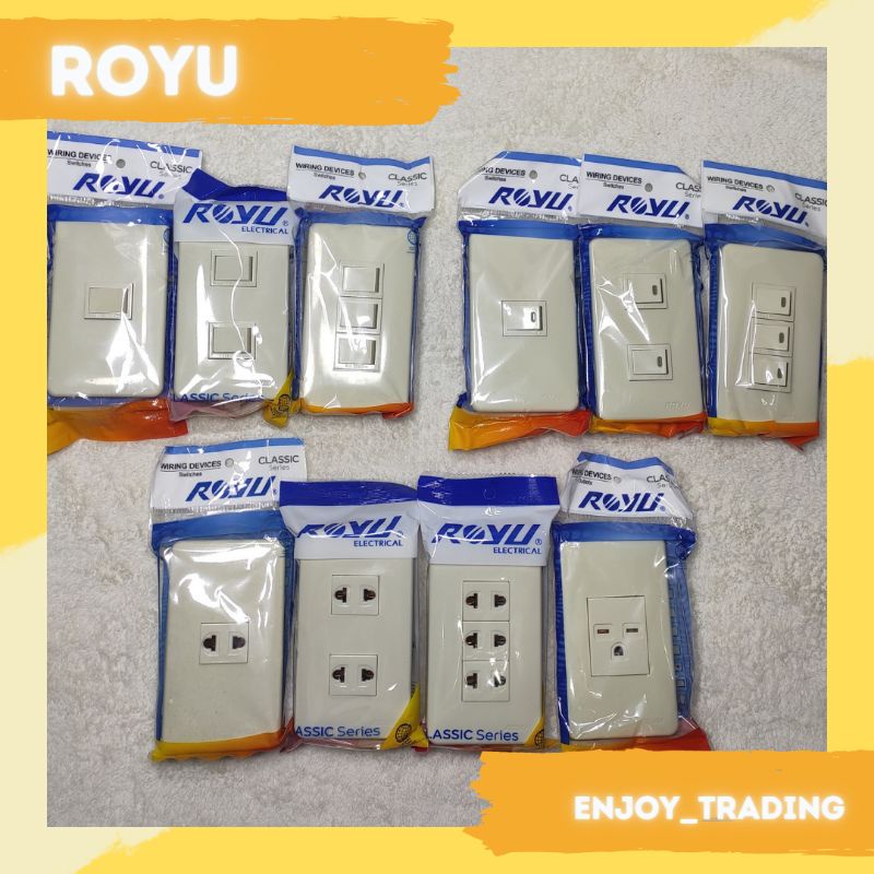 ROYU "Classic Series" Switch Outlet Aircon Outlet | Shopee Philippines