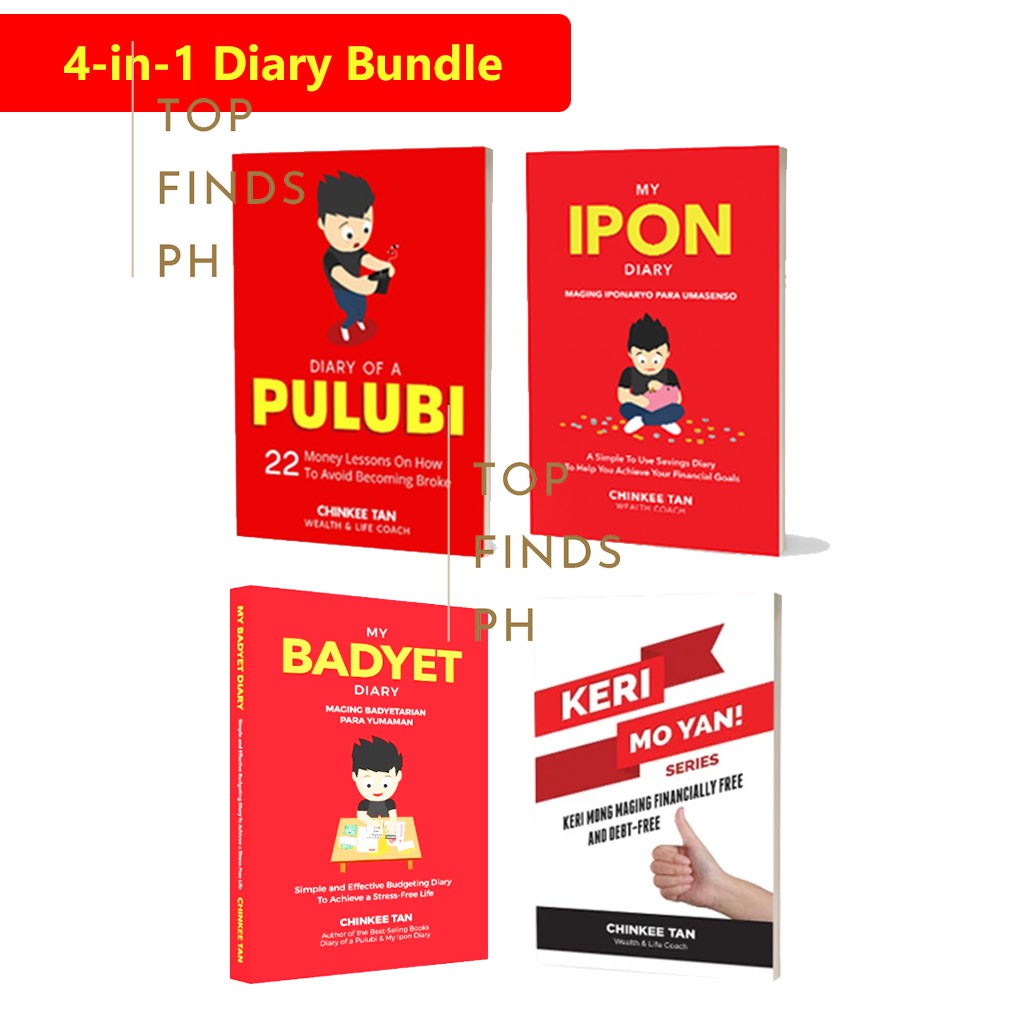 4in1 Diary Bundle book Ipon Pulubi Badyet Keri mo yan Diary by Chinkee tan financial self help ...