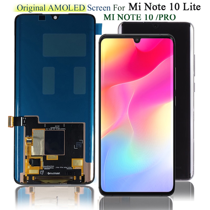 Original Super AMOLED For Xiaomi Mi Note 10 Lite Mi Note 10 Mi Note 10 Pro Mi CC9 Pro LCD ...