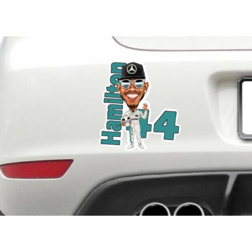 Lewis Hamilton hi 5 Formula 2 motor car racing decal / sticker window ...
