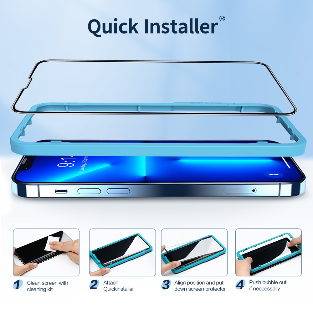 SmartDevil 9D Full Cover Tempered Glass For iPhone 13 pro max/12/11 pro ...