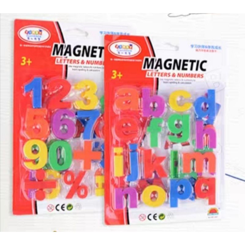 MAGNETIC LETTERS ABC & NUMBERS 28 PCS / ABC DAN NOMBOR MAGNET FOR EARLY ...