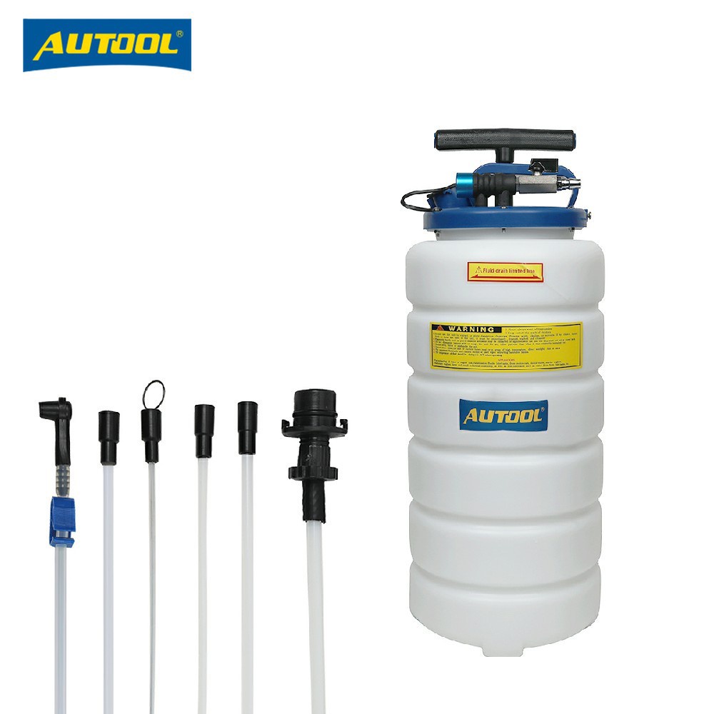 AUTOOL Pneumatic and Manual Brake Bleeder Pumping Fluid Pump Kit Oil Change Purge Tank Tubes ...