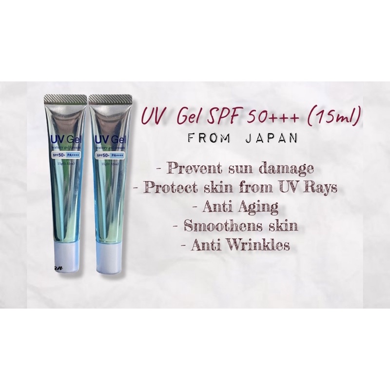 DAISO UV GEL SPF 50+++ SUN SCREEN (watery gel cream)15g | Shopee Philippines