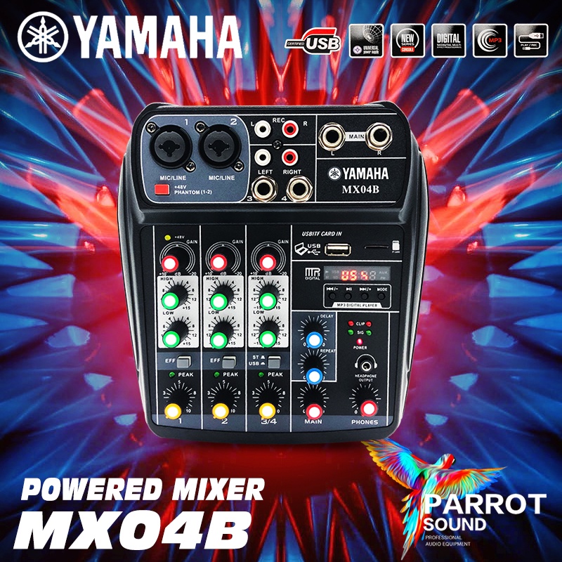 YAMAHA MX04W Audio Mixer 4 Channels Mini Musical Mixer Multifunctional ...