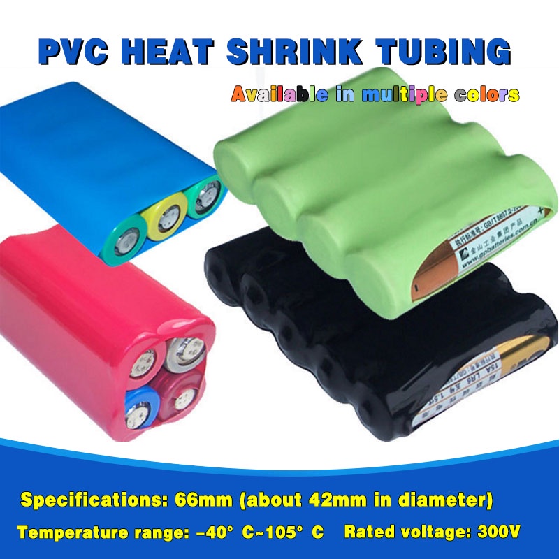 PVC heat shrinkable tube width 66mm, diameter 42mm, heat shrinkable ...