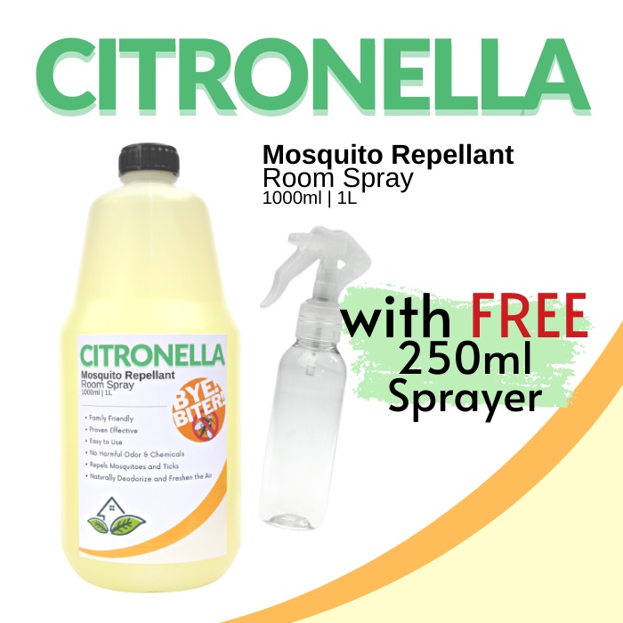 1LITER 1000ml w/ sprayer all purpose insect repellant, citronella anti ...