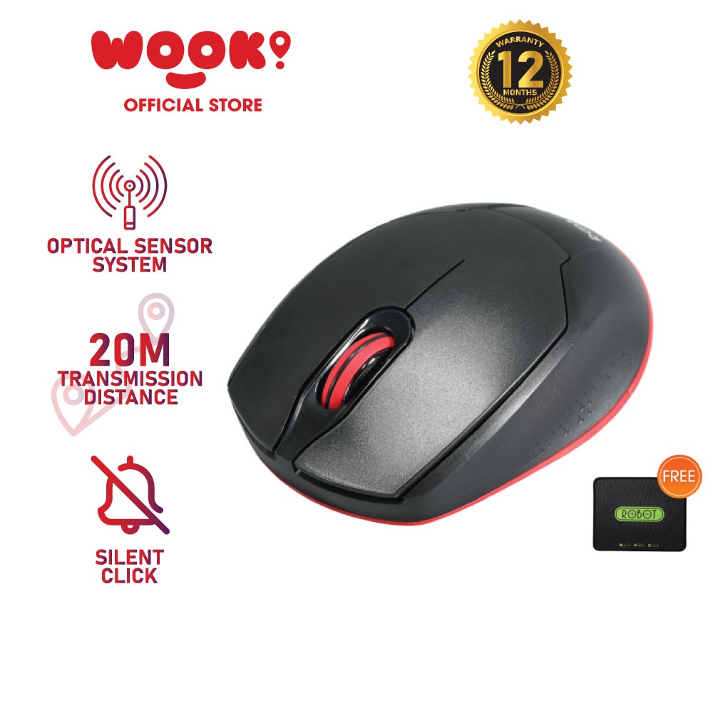 ROBOT M310 Silent Wireless Mouse Gaming 2.4Ghz USB Optical Mice For PC ...