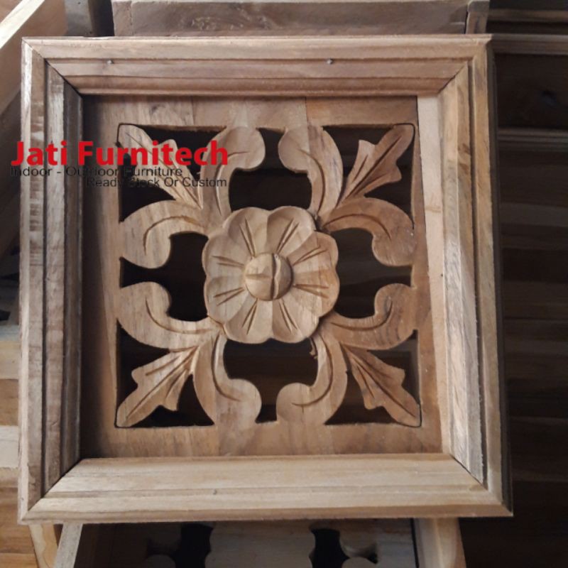 KAYU Teak Wood Loster // Home Ventilation // Uk 23x23 | Shopee Philippines